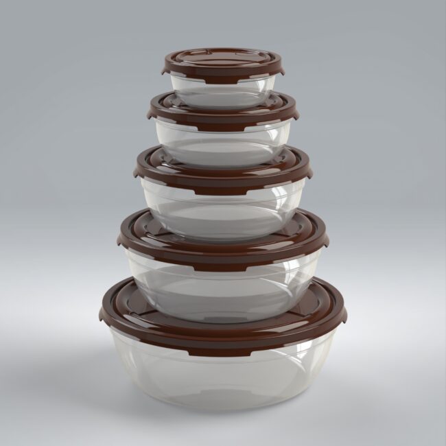 Frosty 5pcs Round Tupperware Set – 3MPLAST